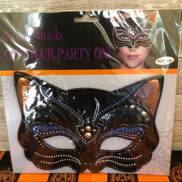 Holiday | Glamour Masquerade Mask Black Kitty Mask | Poshmark